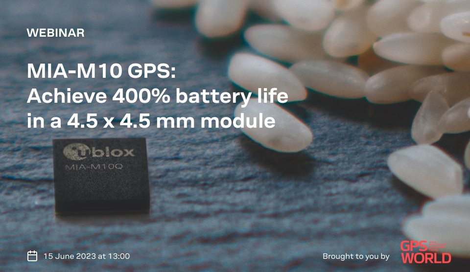MIA-M10 GPS module. Small form factor, low power | u-blox